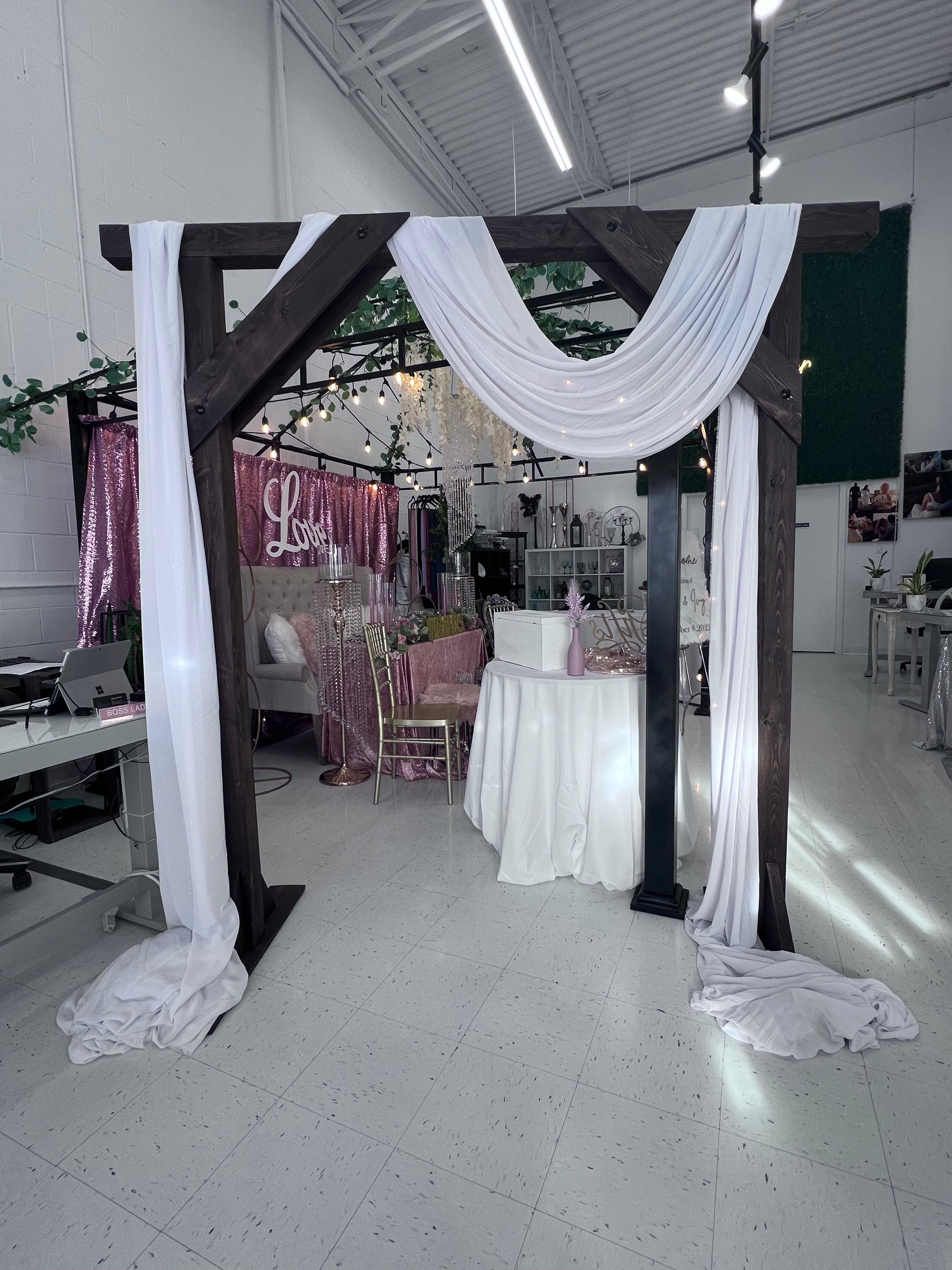 1 tier Rectangle Wood Arch – Infinity Events & Decor