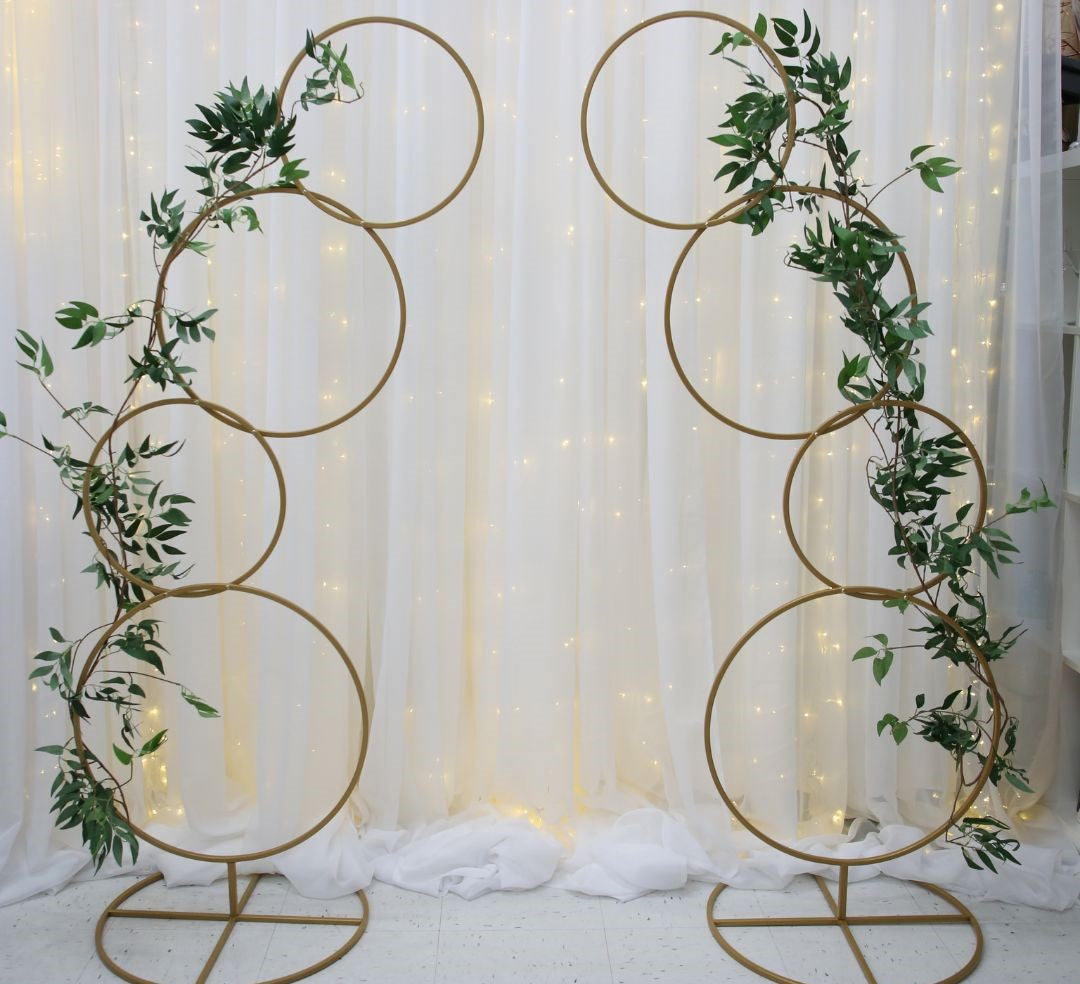 4 Tier Gold Hoop Pillar Stand – Infinity Events & Decor